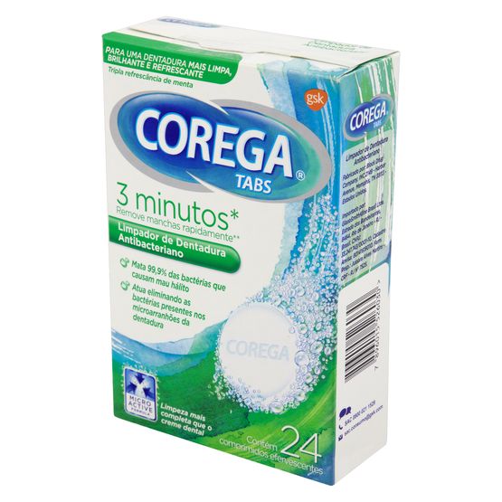 Corega Tabs Comprimido Efervescente C/24 - drogariamoderna